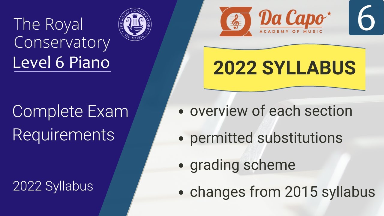 RCM Level 6 Piano Exam Requirements (New 2022 Syllabus!)