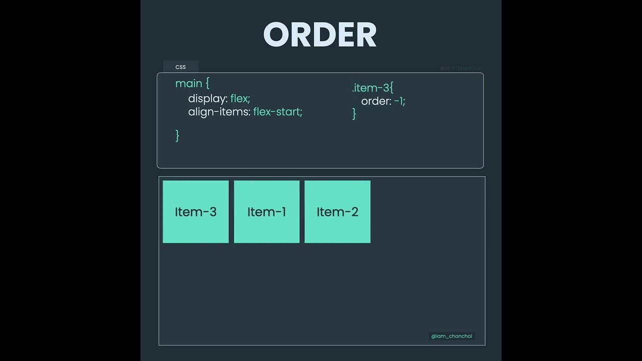 Learn Flexbox order in 13 Seconds.