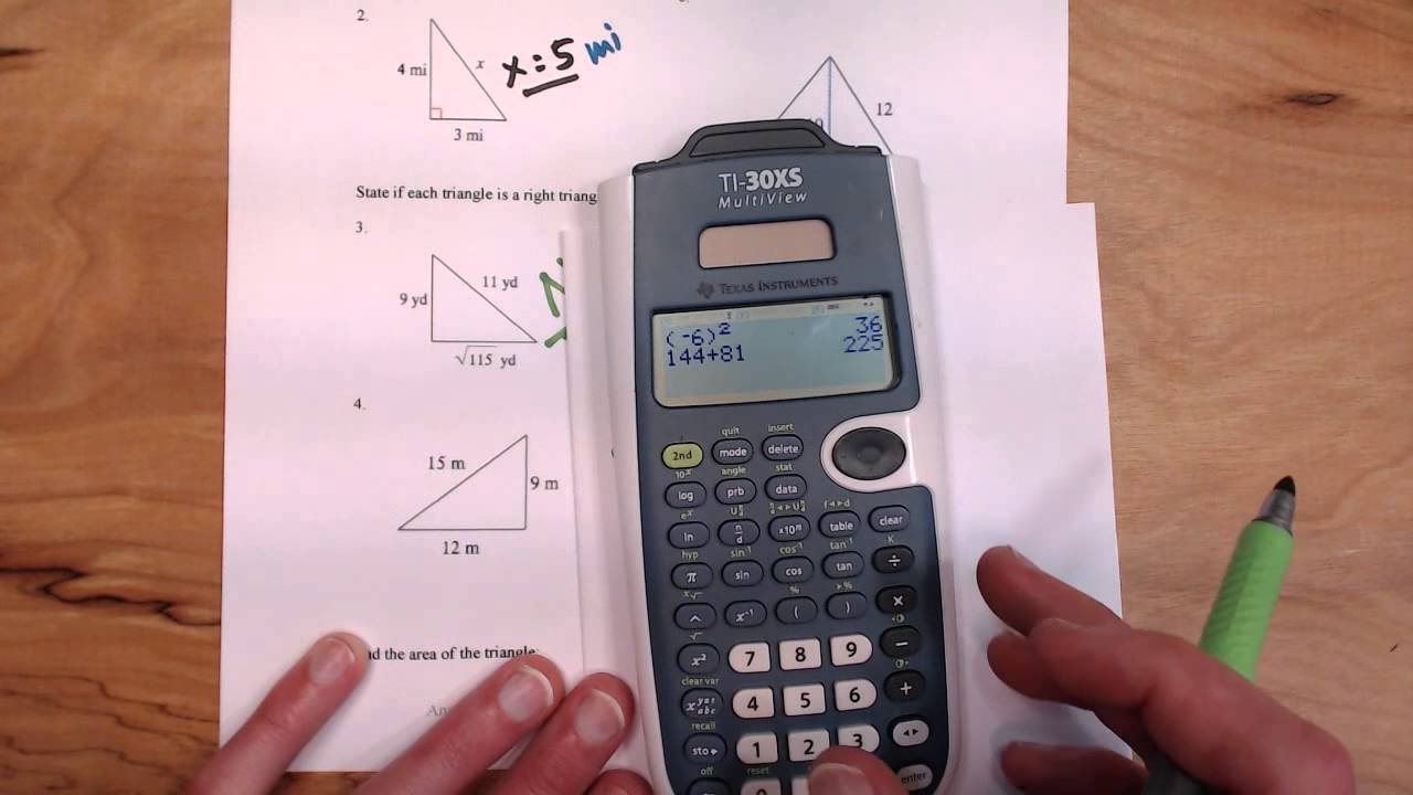 Pythagorean Theorem Worksheet