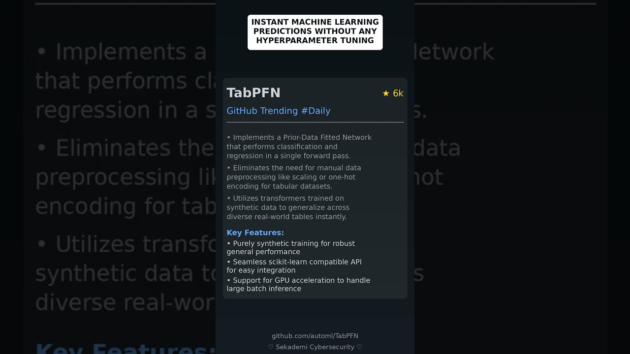 GitHub Trending Repositories: PriorLabs/TabPFN 🇬🇧