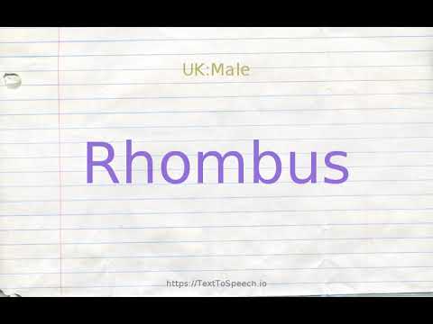 How to pronounce rhombus