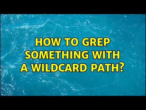 How to grep something with a wildcard path?