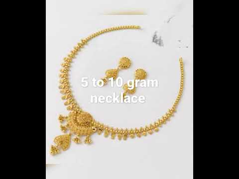 5 to 10 gram gold necklaces design