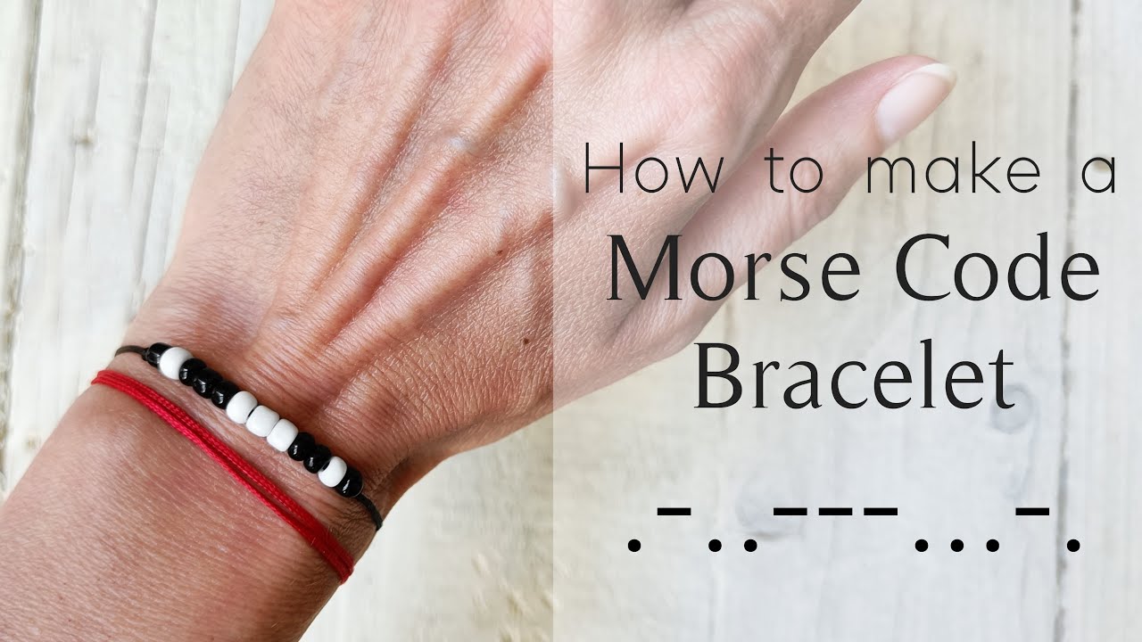 How to Make a Morse Code Beaded Bracelet - DIY Bracelet VERY Easy Tutorial - Christmas Gift Ideas