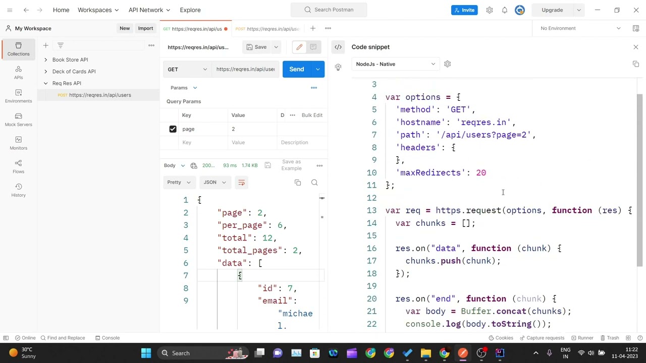 Postman Tutorials - Generating code snippets for different programming languages in Postman