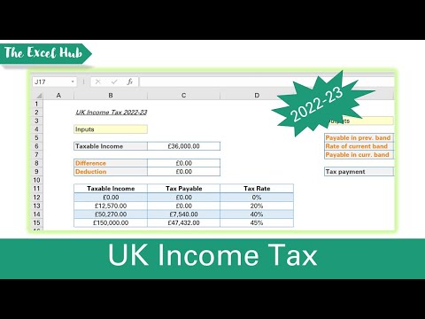 Calculate 2022-23 UK Income Tax - Using VLOOKUP In Excel