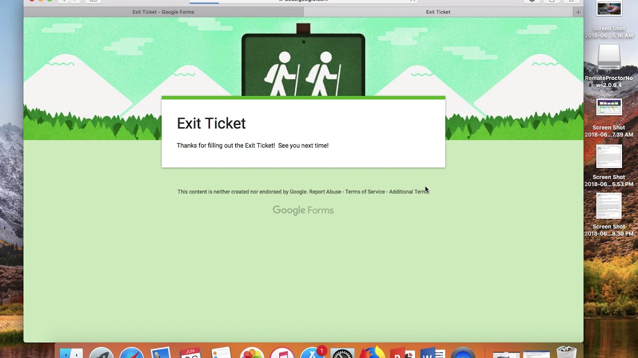 Google Forms Screen Capture Tutorial