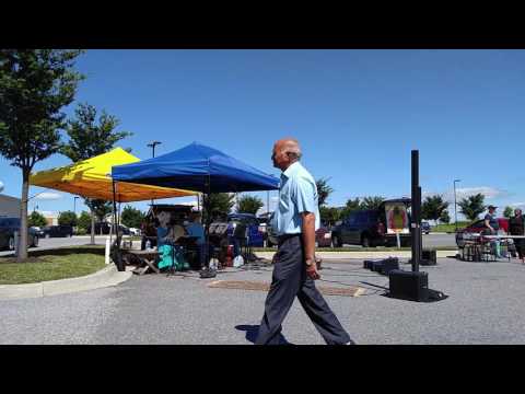 The Mighty Kelltones band performing at the Maple Lawn Farmers Market