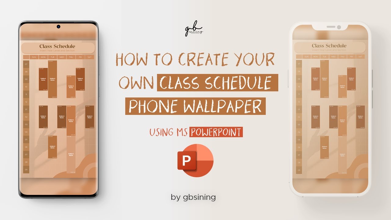 How to create a class schedule lockscreen wallpaper in PowerPoint | Free Template!