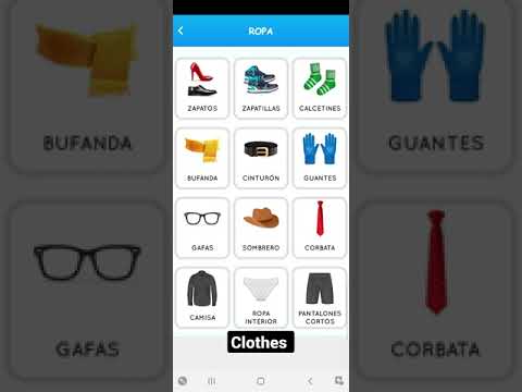 Clothes (ropa) in Spanish