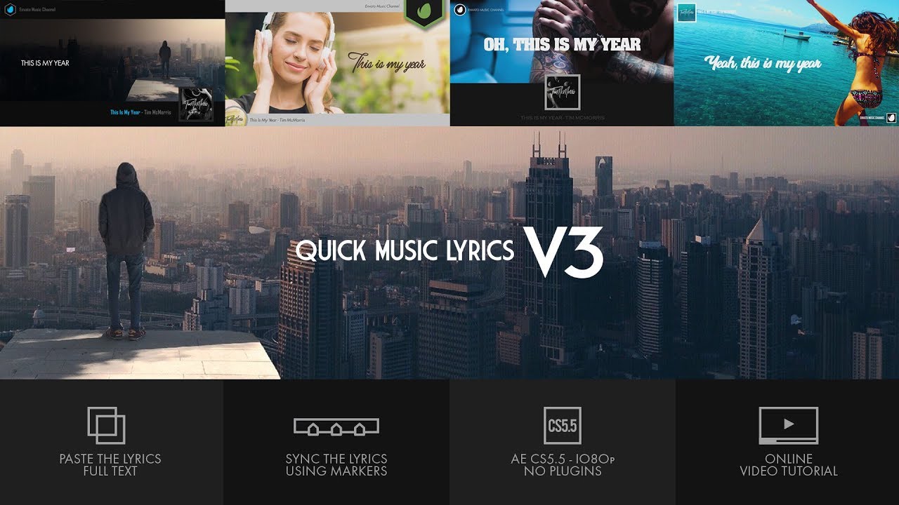 Quick Music Lyrics - V3 (After Effects Template)