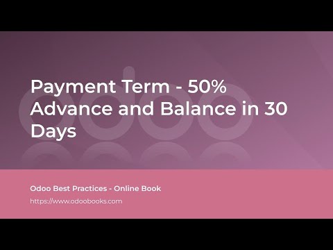 Payment Term - 50% Advance and Balance in 30 Days