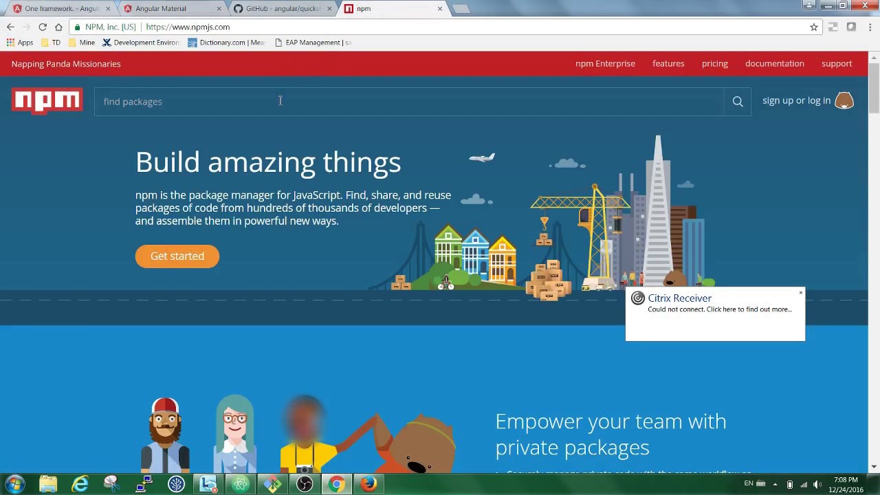 Angular 2 JS with Angular Material using npm-Part-1