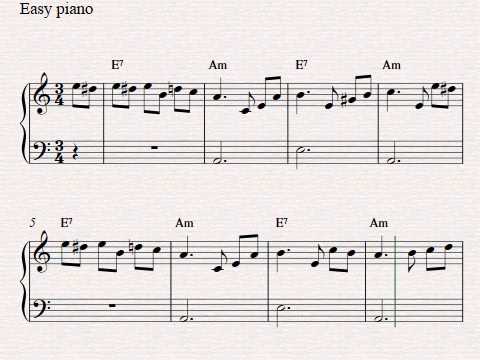 Fur Elise | Easy simplified piano sheet music