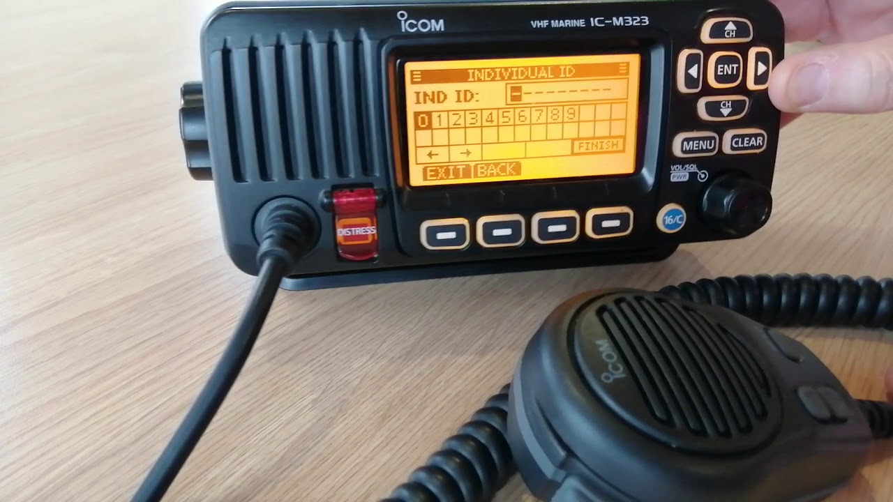 Icom M323 - Setting up your phonebook for DSC Calls - How to add a number - VHF Marine Radio