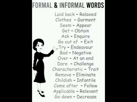 #englishlanguage #english #formal and informal words