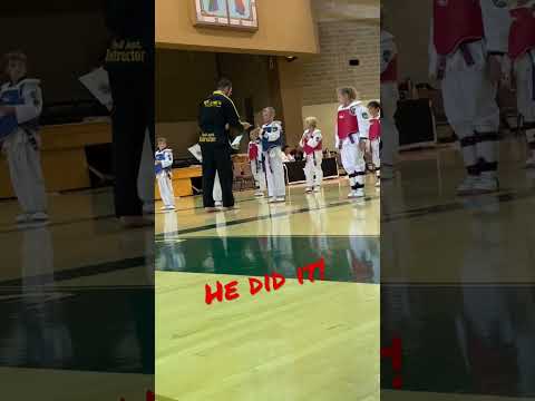 Taekwondo Belt Testing did he see red? #taekwondo #belttesting #martialarts
