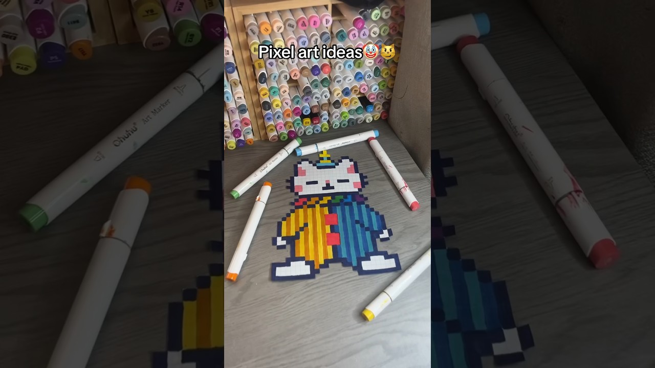 🤡Cute Cat Pixel art ideas😼 #pixel #pixelartideas #art #pixelart #drawing #roomdecor #cat