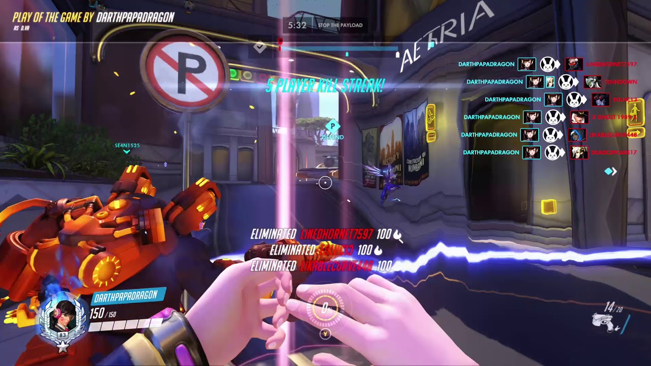 Team kill with dva overwatch
