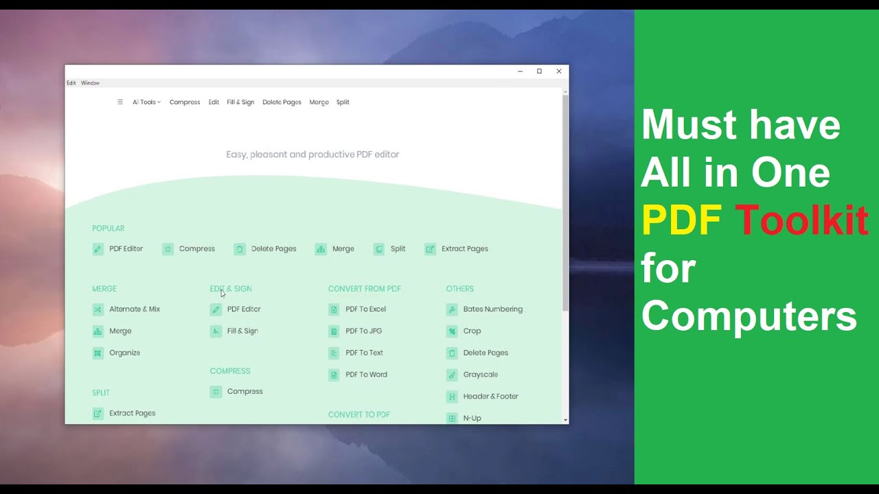 Must have All in One PDF Toolkit for Computers