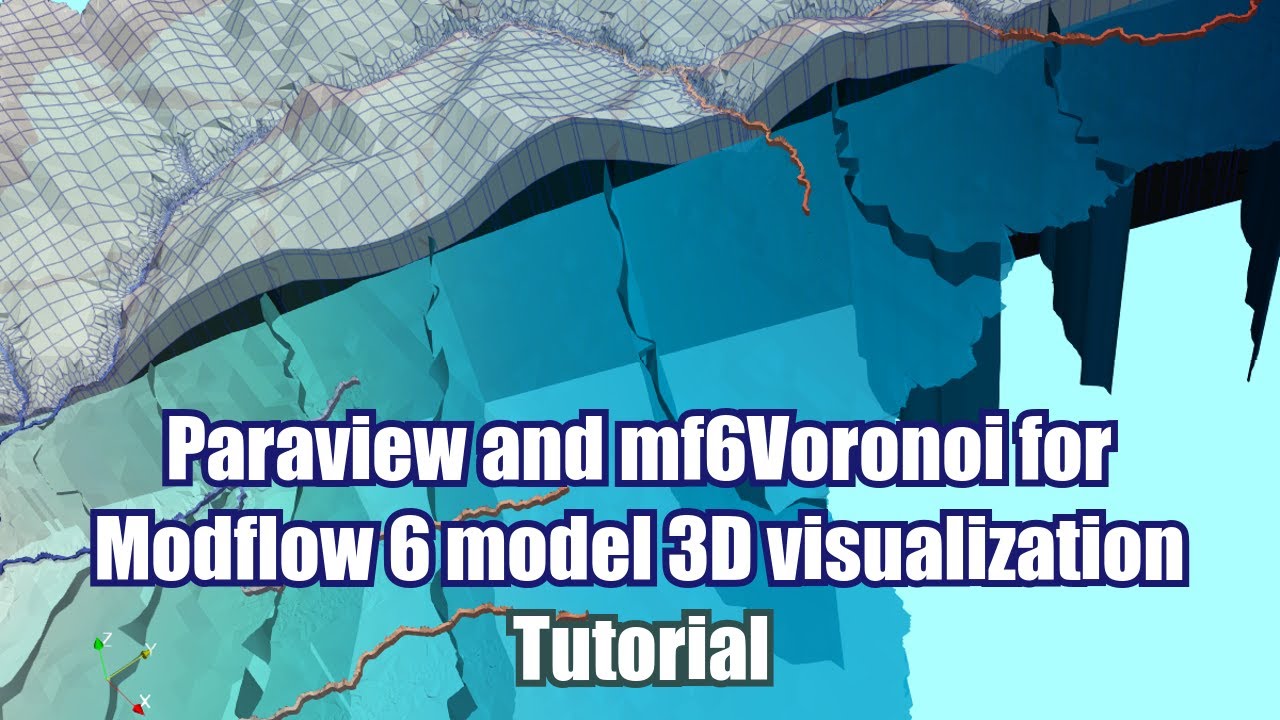 Paraview and mf6Voronoi for Modflow 6 model 3D visualization