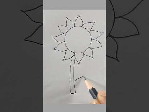 🌻Sunflower Drawing🌻🌻 painting #shorts