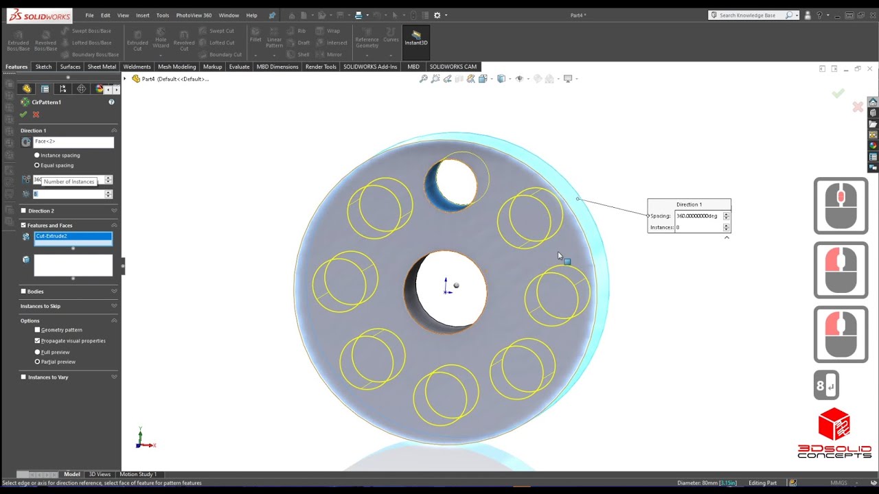 The Beginner’s Guide To SolidWorks -  Part 11 Circular Pattern Exercise