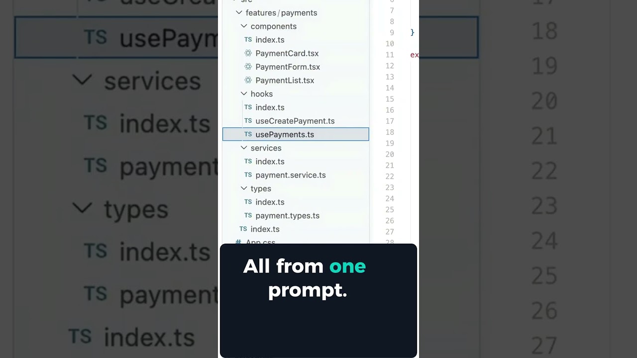GitHub Copilot builds full React feature structure from one prompt — with rules