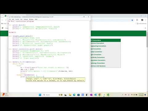 Unit Conversion Calculator with Python. Part 1 Creating the Program