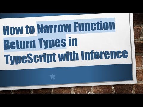 How to Narrow Function Return Types in TypeScript with Inference