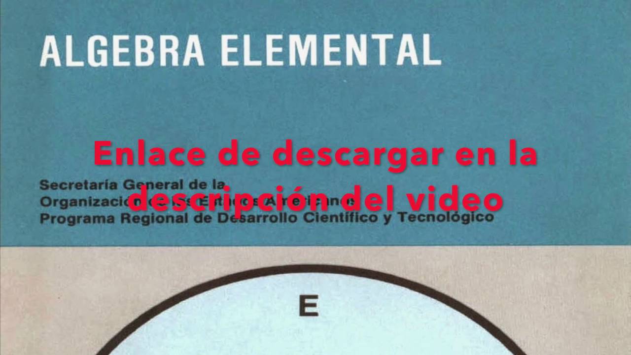 Descargar libro Algebra Elemental (PDF/googledrive)