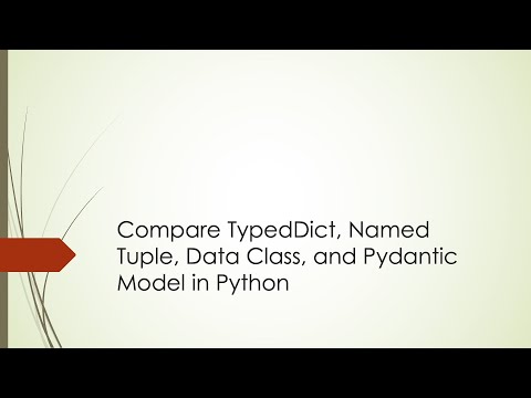 Compare TypedDict, Named Tuple, Data Class, and Pydantic Model in Python (Python | Data Structure)