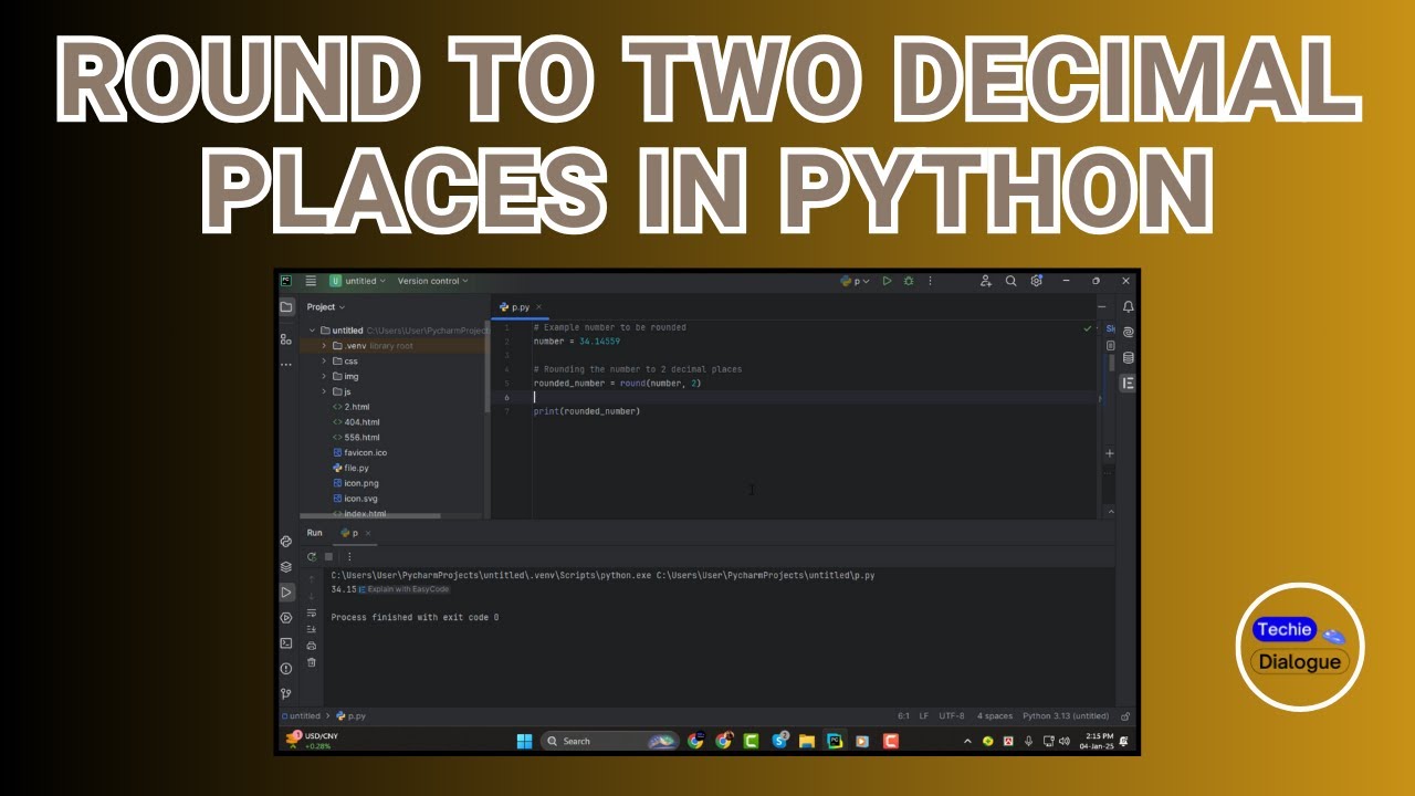 How to Round to Two Decimal Places in Python