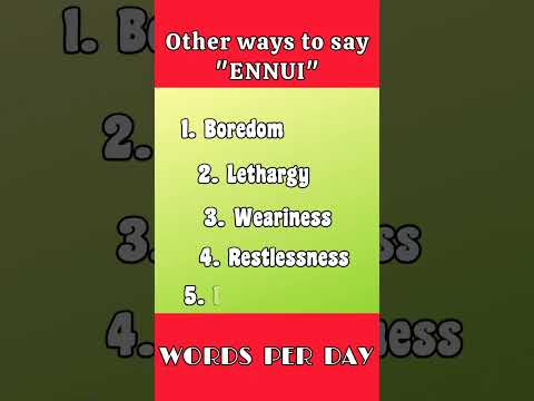 Other ways to say "ENNUI" #englishlearners #englishlearning #youtubeshorts
