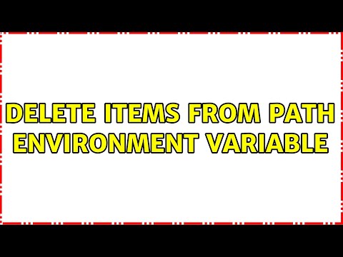 delete items from path environment variable
