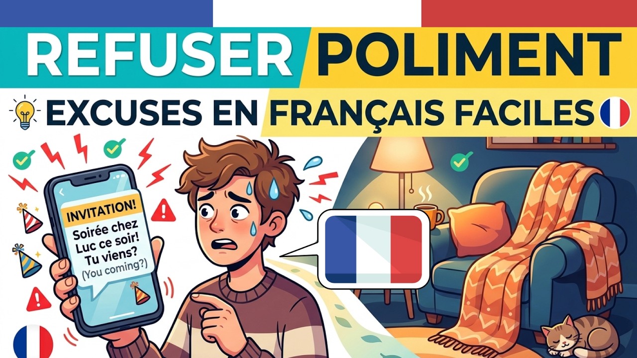 Apprendre le français Podcast: Comment dire non poliment en français ? | Français Pratique