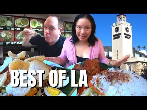 Trying the Best Rated Indonesian Food in LA (Singapore's Banana Leaf, The Original Farmers Market)