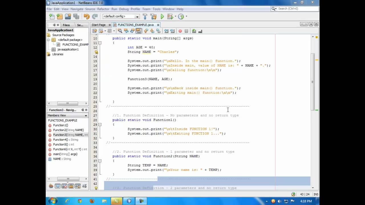Java Functions: Arguments, parameters and return values