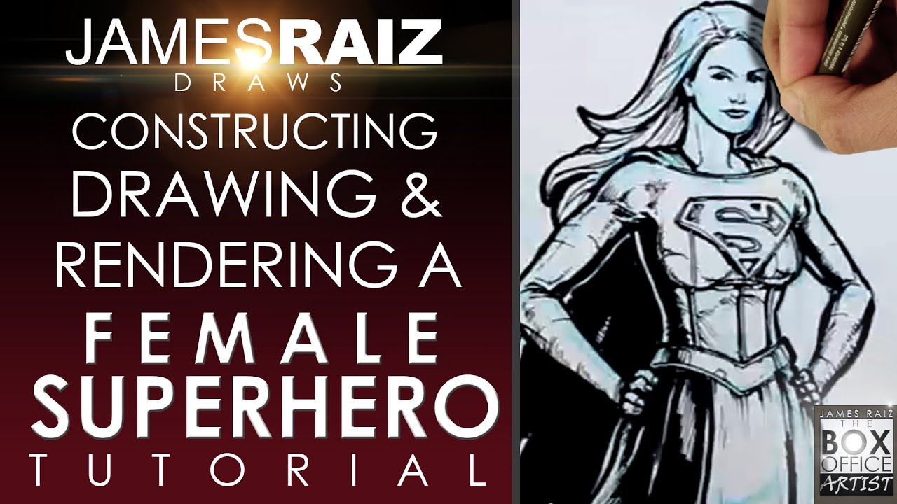 HOW TO CONSTRUCT, DRAW AND RENDER a FEMALE SUPERHERO TUTORIAL