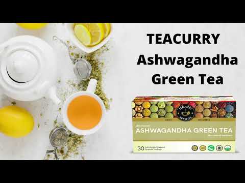 Teacurry Ashwagandha Green Tea - Helps with Sugar, Stress, Cholesterol #teacurry #ashwagandha @tea