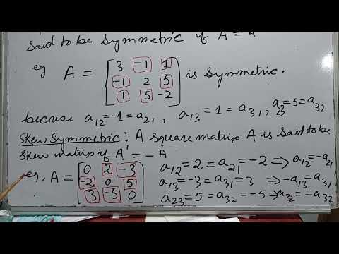 Example of Symmetric & Skew- Symmetric Matrix.