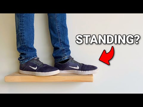 This floating shelf is held up by 2 screws.