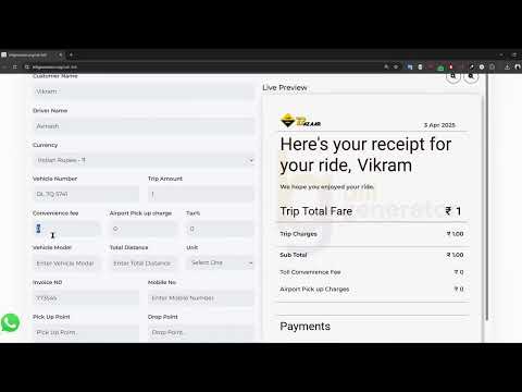 How to Create Cab Bill | Instantly Create & Download Your Taxi or Ride Invoice 🚖📄
