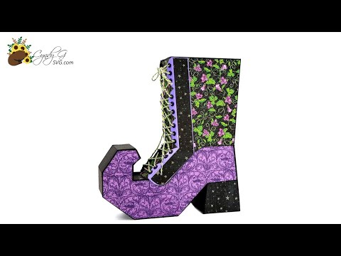 Halloween Witch Boot SVG Assembly Tutorial