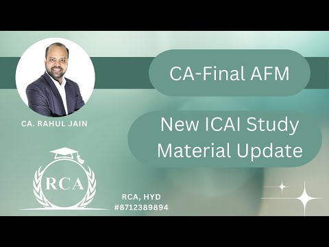 CA-Final AFM - New Study Material May 2025 Updates