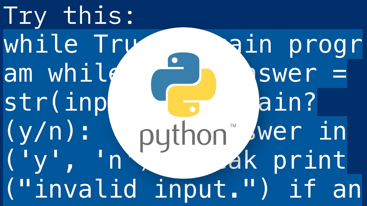 How do I restart a program based on user input?