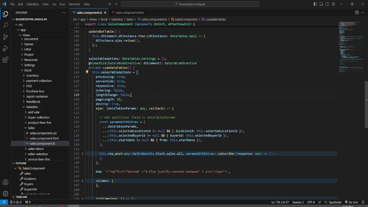 Angular DataTable Server Side process with Ajax Reload and external parameters