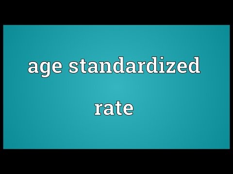 Age standardized rate Meaning