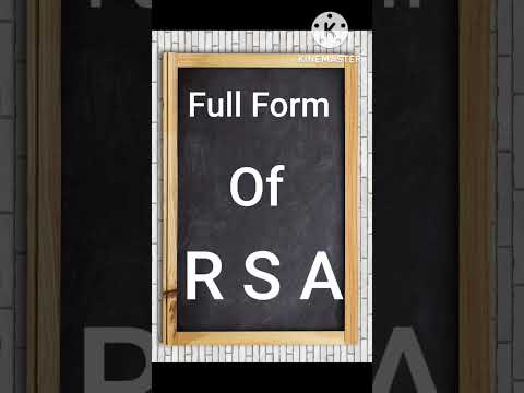 Full form of RSA || RSA ka full Form kya hota hai