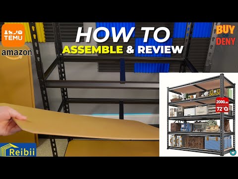 Temu/Amazon 72" Adjustable Metal Shelf by REIBII 🤠How to Assemble and Review